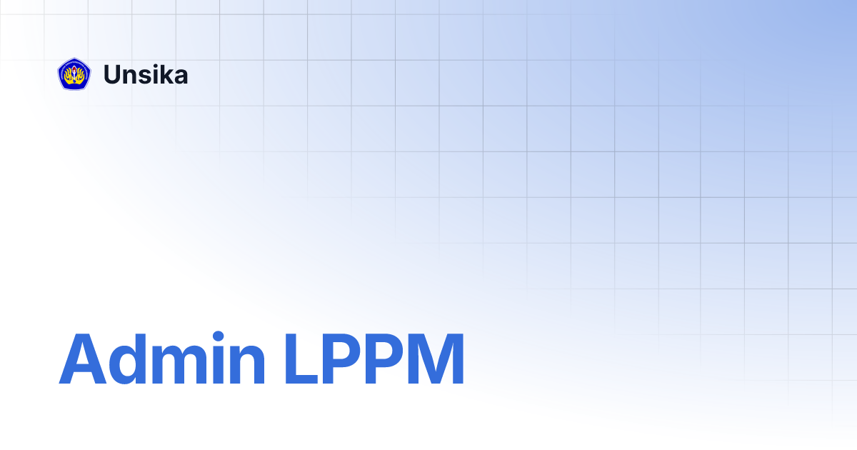 Admin LPPM | Unsika